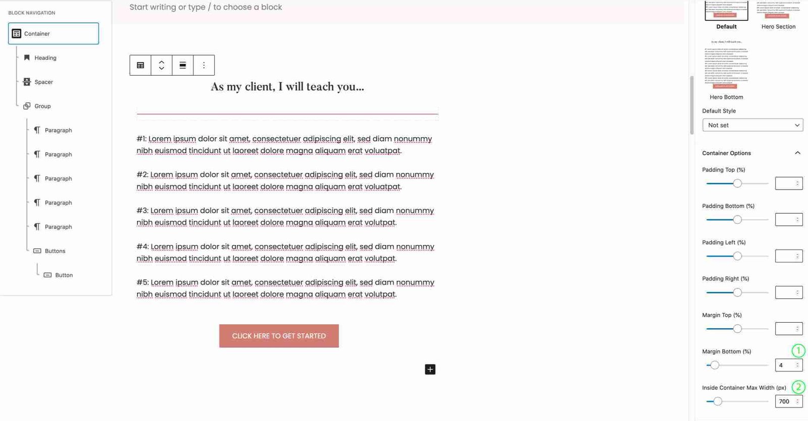Work With Me Page Guide - Docs - Coaching Plus Theme, Block Pages Guide