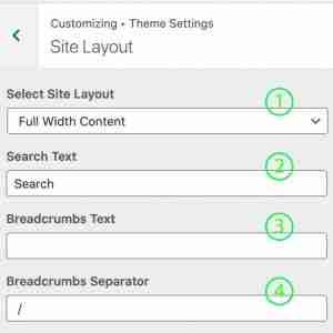 Site Layout Extra - Docs - Coaching Plus Theme, Customizer Settings
